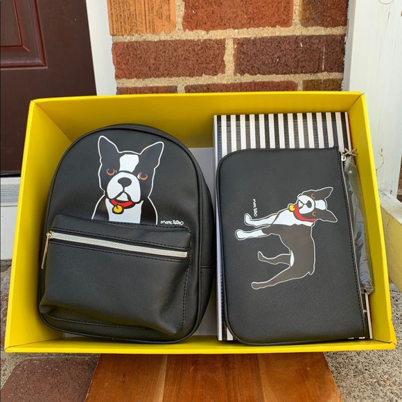 Marc Tetro | Bags | Marc Tetro Set Of Two Red Boston Terrier Backpack ...